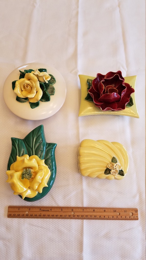 4 vintage 1950 - 1970 jewelry trinket boxes capodimon… - Gem