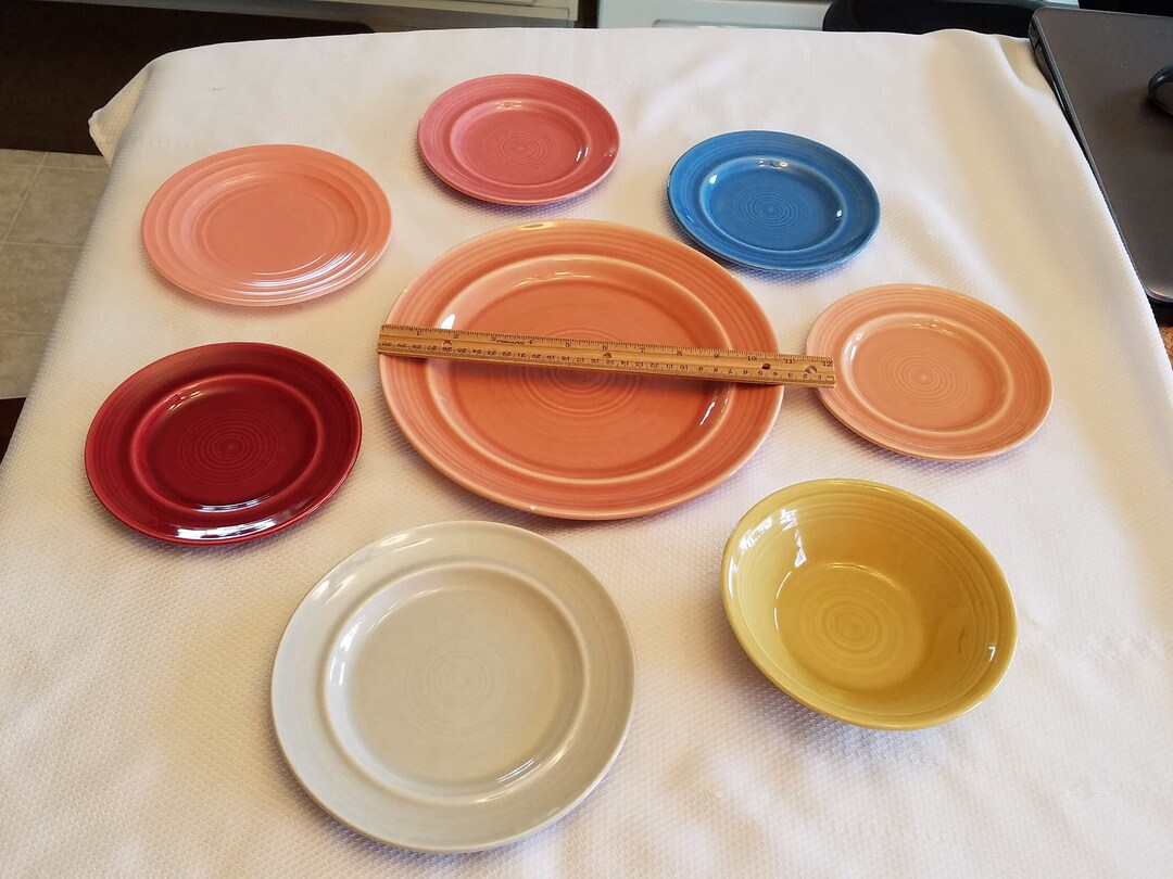 8 Antique Metlox Colorstax Pottery Plates & Bowl Pastel Colors Kitchen ... 8 Antique Metlox Colorstax Pottery Plates & Bowl Pastel Colors Kitchen ...