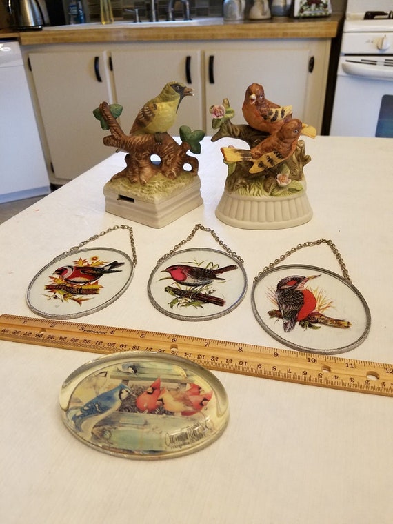 6 Piece Vintage Song Birds Collection Music Boxes | Etsy