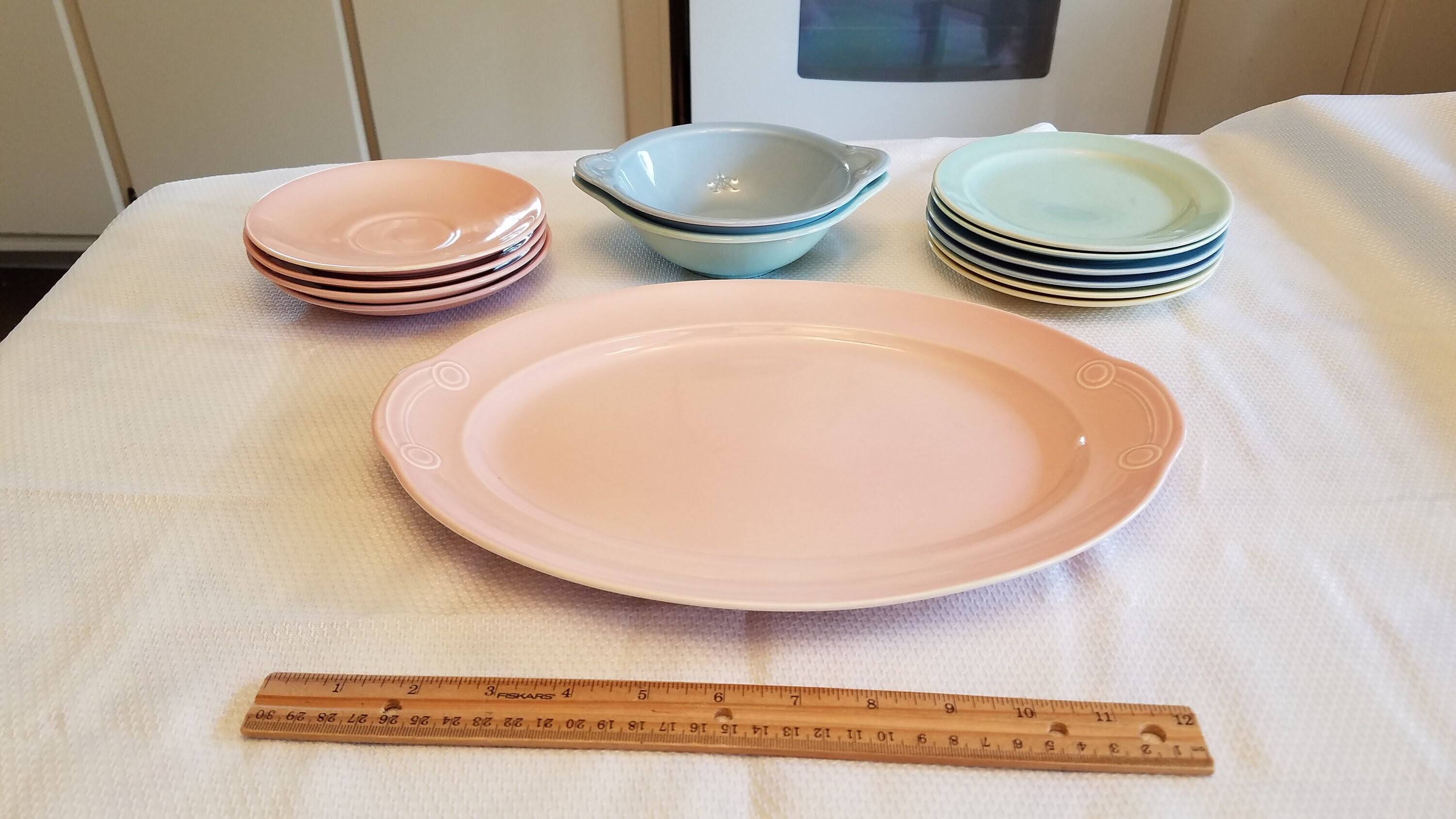 Antique 1940s Lu-ray Pastels Ceramic Dinnerware Set Vintage - Etsy