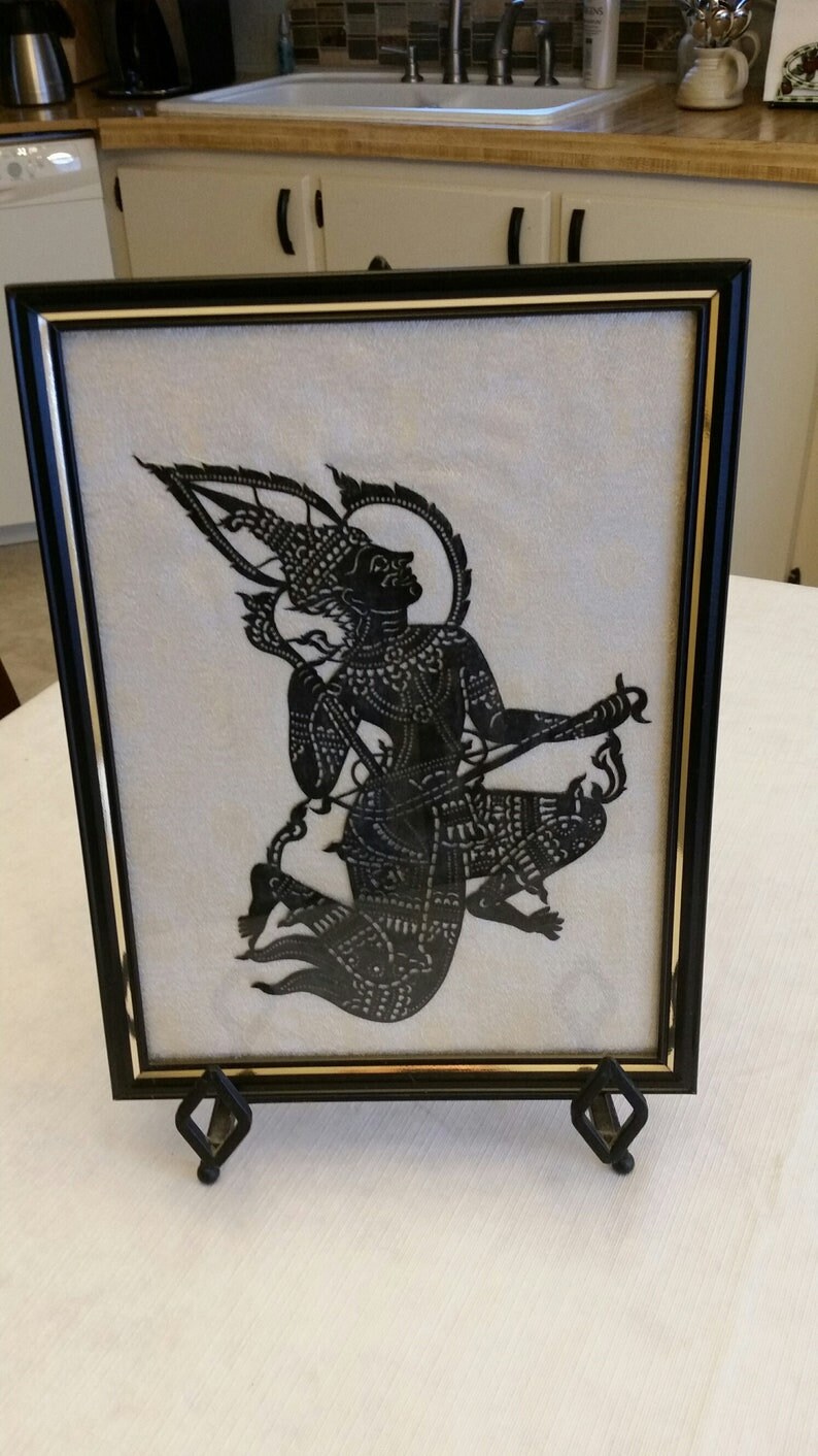 Vintage Thai Temple Rubbing Paper 9x12 Framed | Etsy