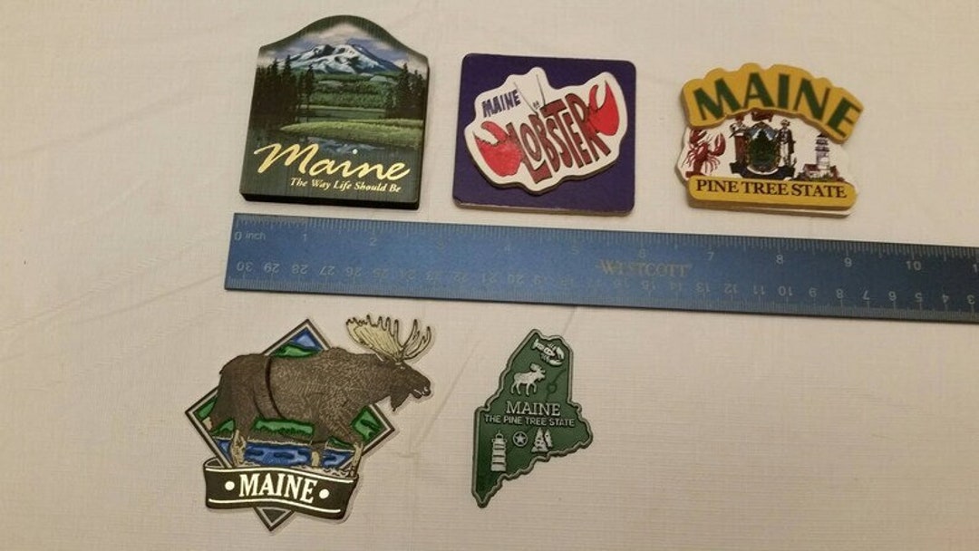 5 Vintage State of Maine Refrigerator Magnets Pine Tree - Etsy