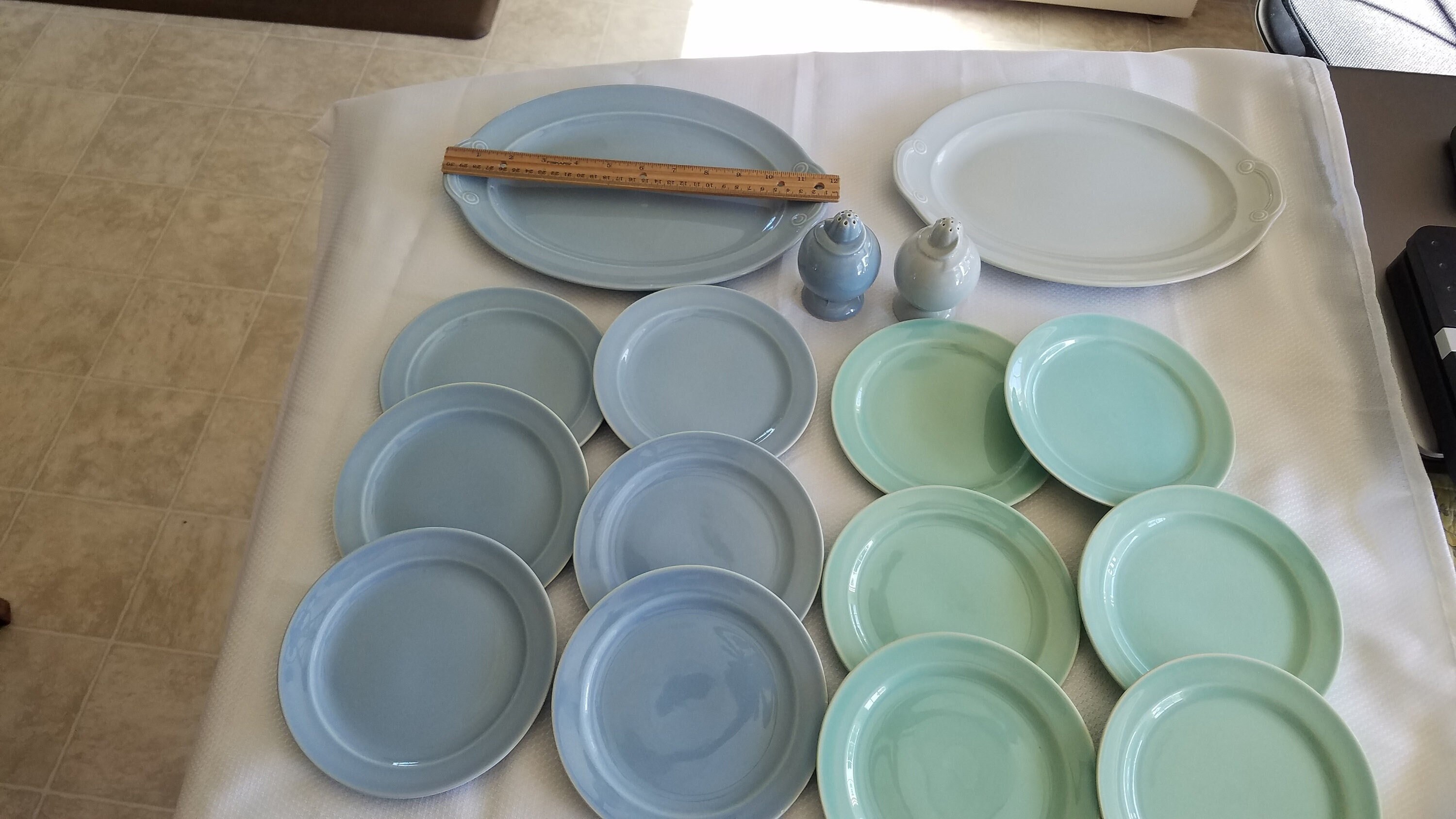 Antique 1940s Lu-ray Pastels Ceramic Plates & Platter - Etsy