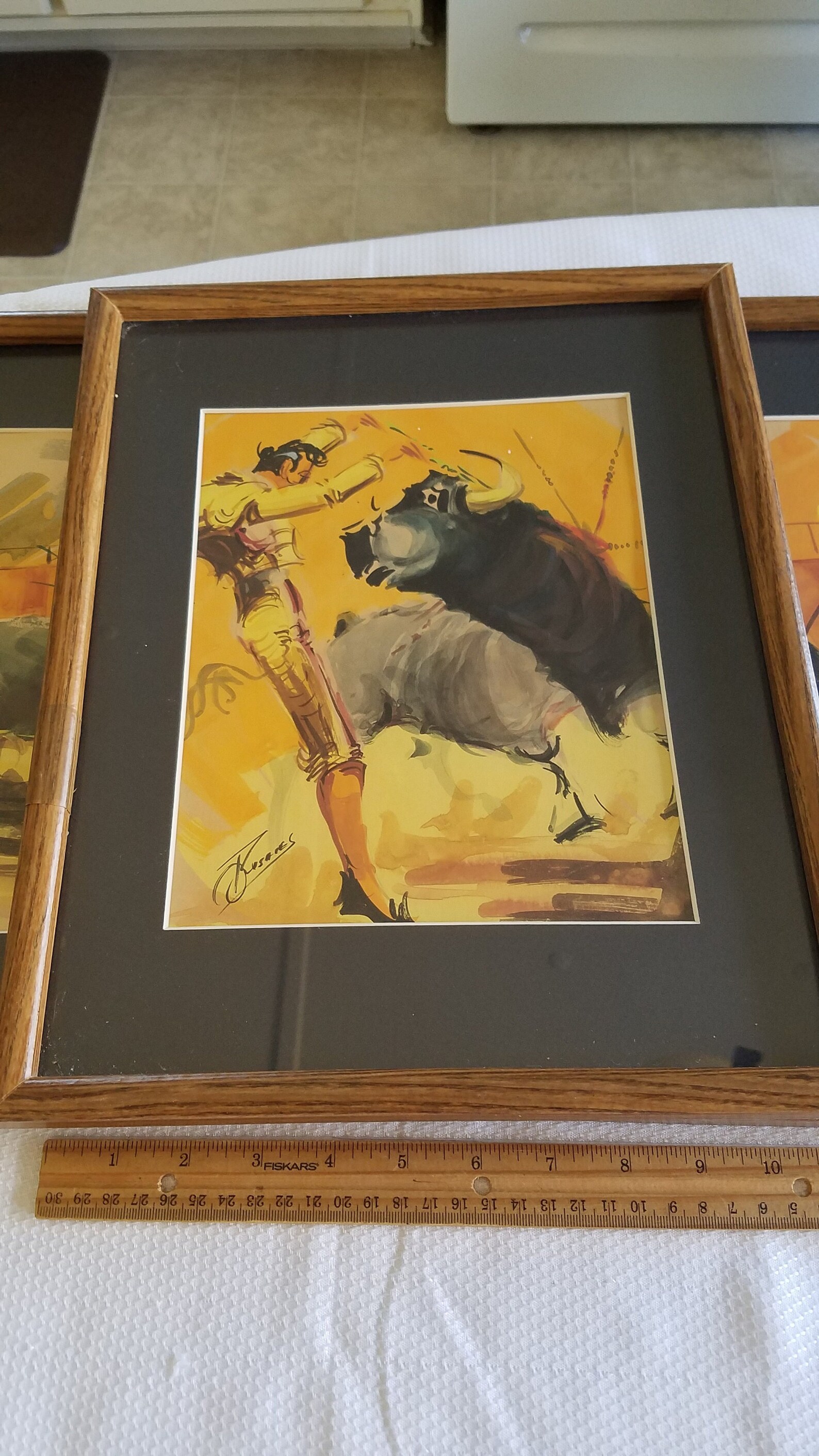 3 Vintage Bullfighter Matador Watercolor Art Prints 1950s - Etsy