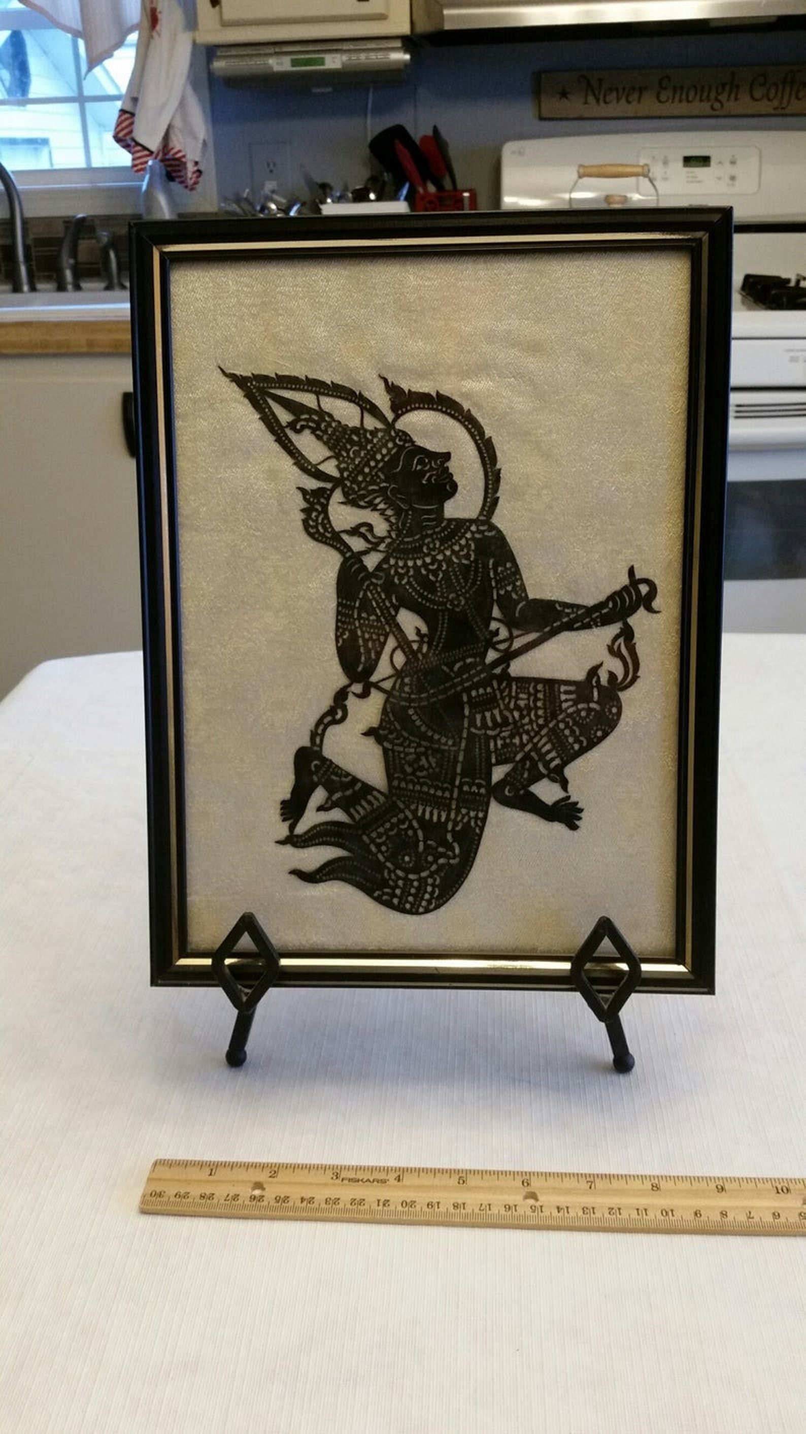 Vintage Thai Temple Rubbing Paper 9x12 Framed | Etsy