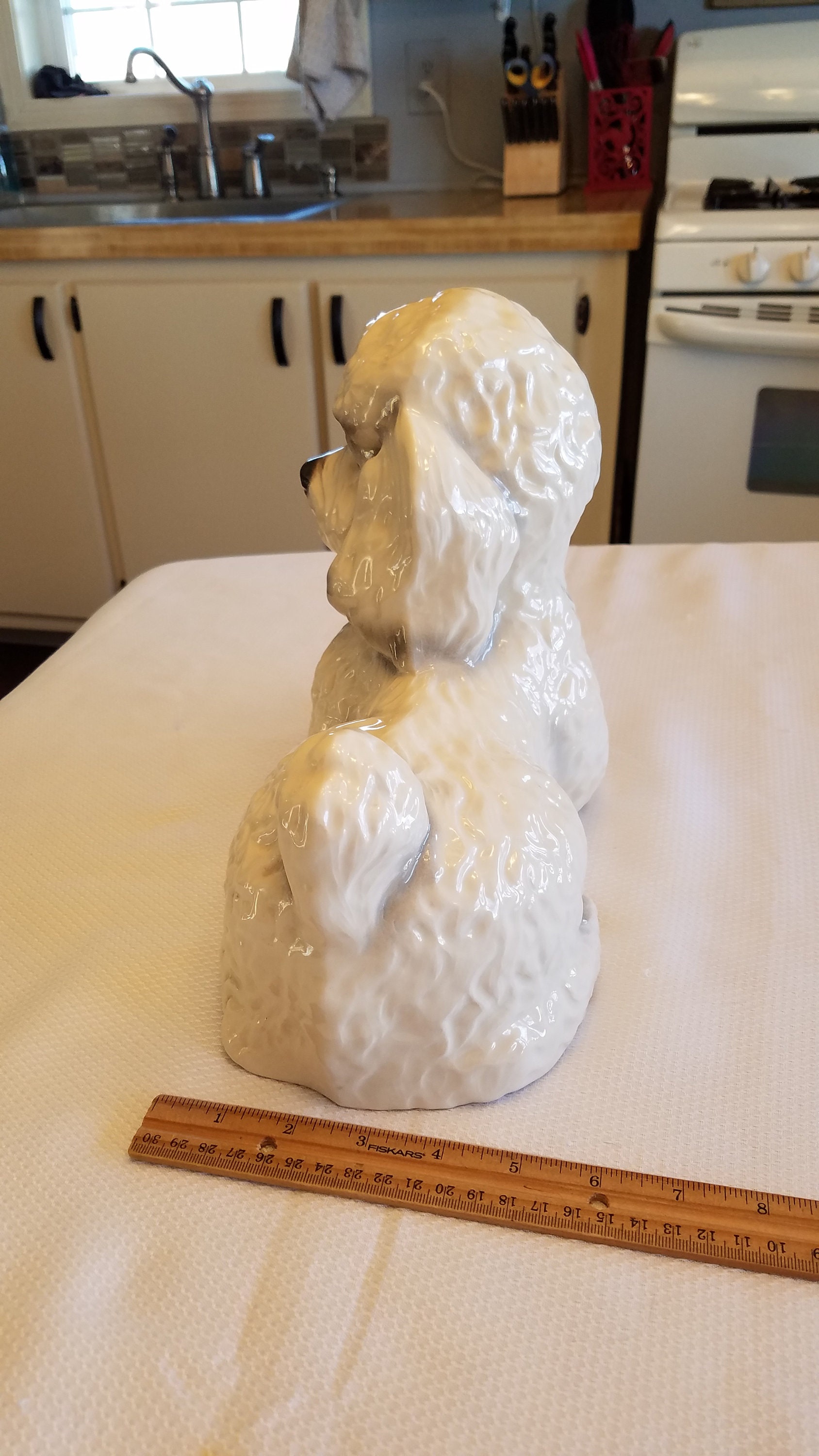 Vintage 12 Ceramic Poodle Dog Statue Figure 1980s - Etsy