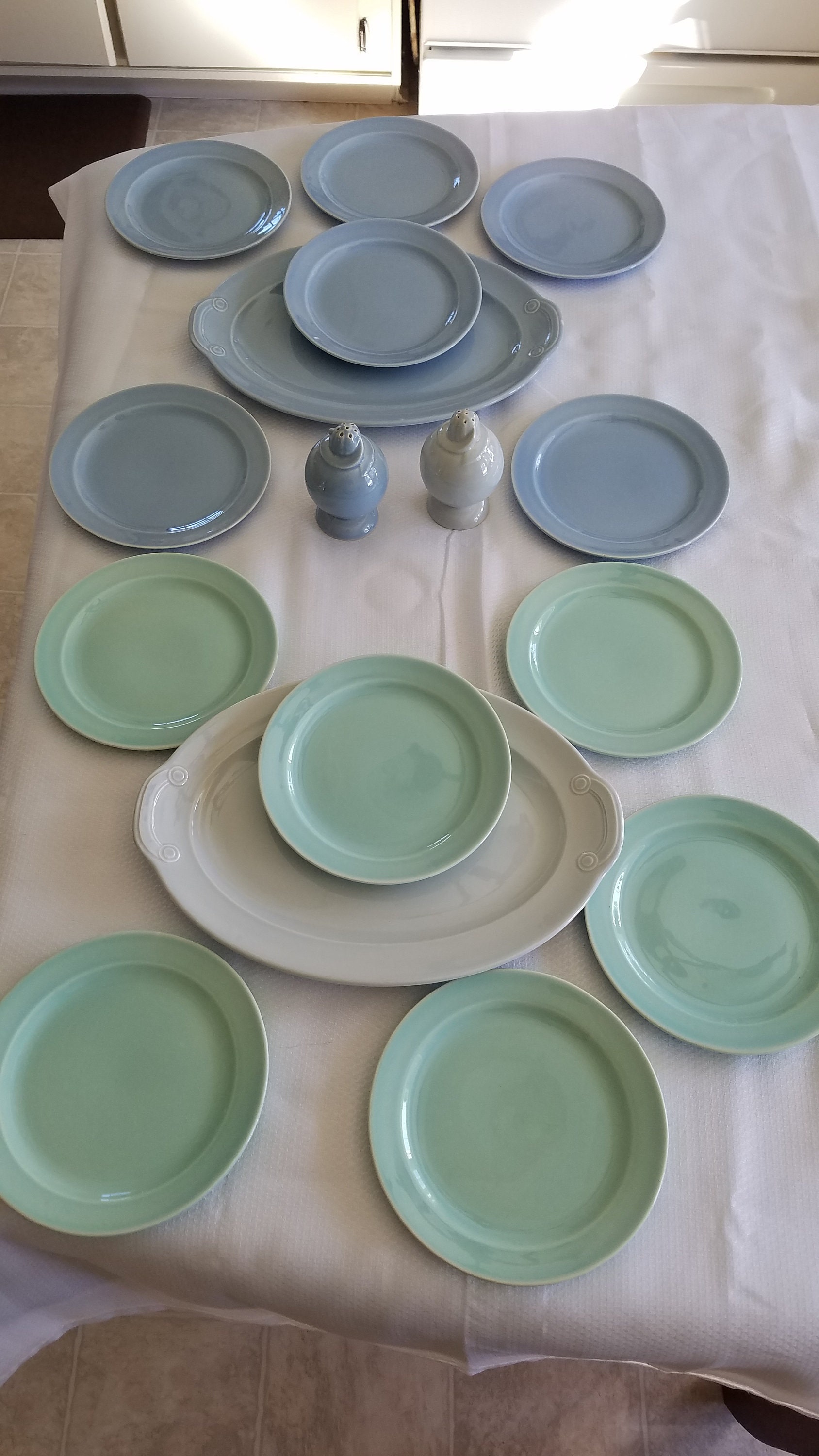 Antique 1940s Lu-ray Pastels Ceramic Plates & Platter - Etsy