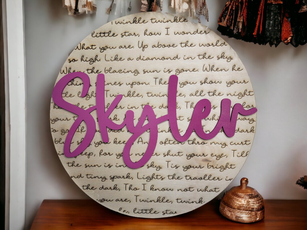 Twinkle Twinkle Little Star Name Sign - Etsy