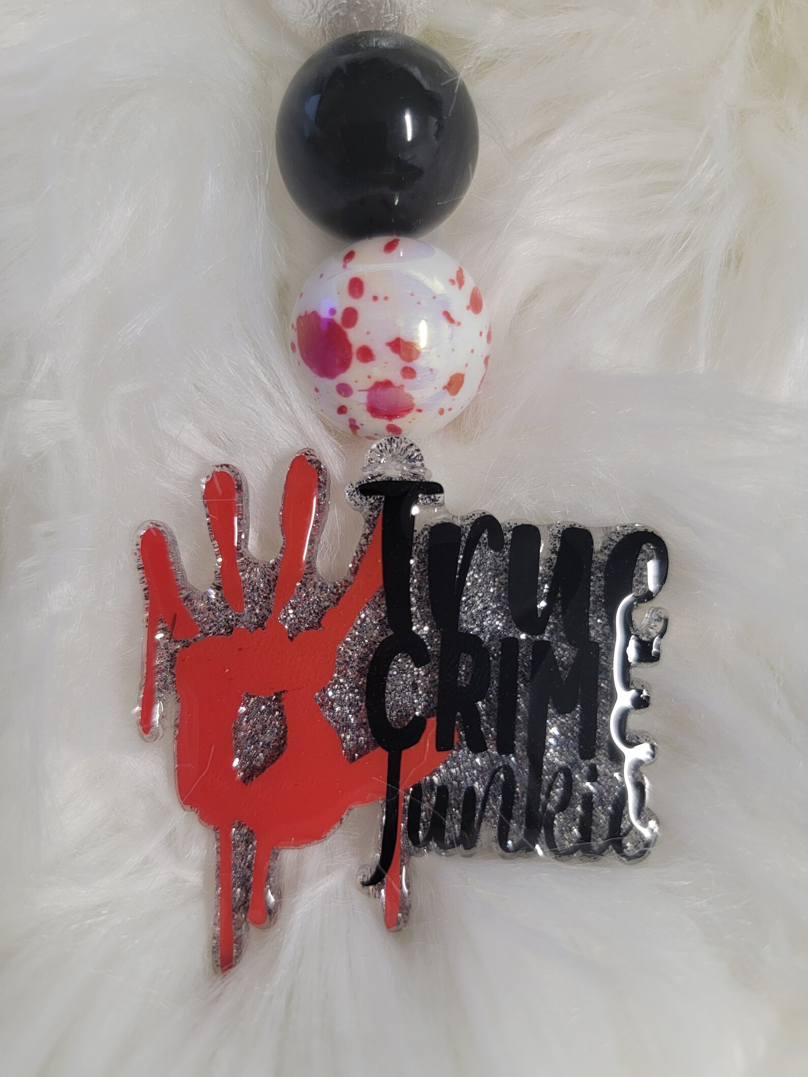 True Crime Junkie Keychain - Etsy