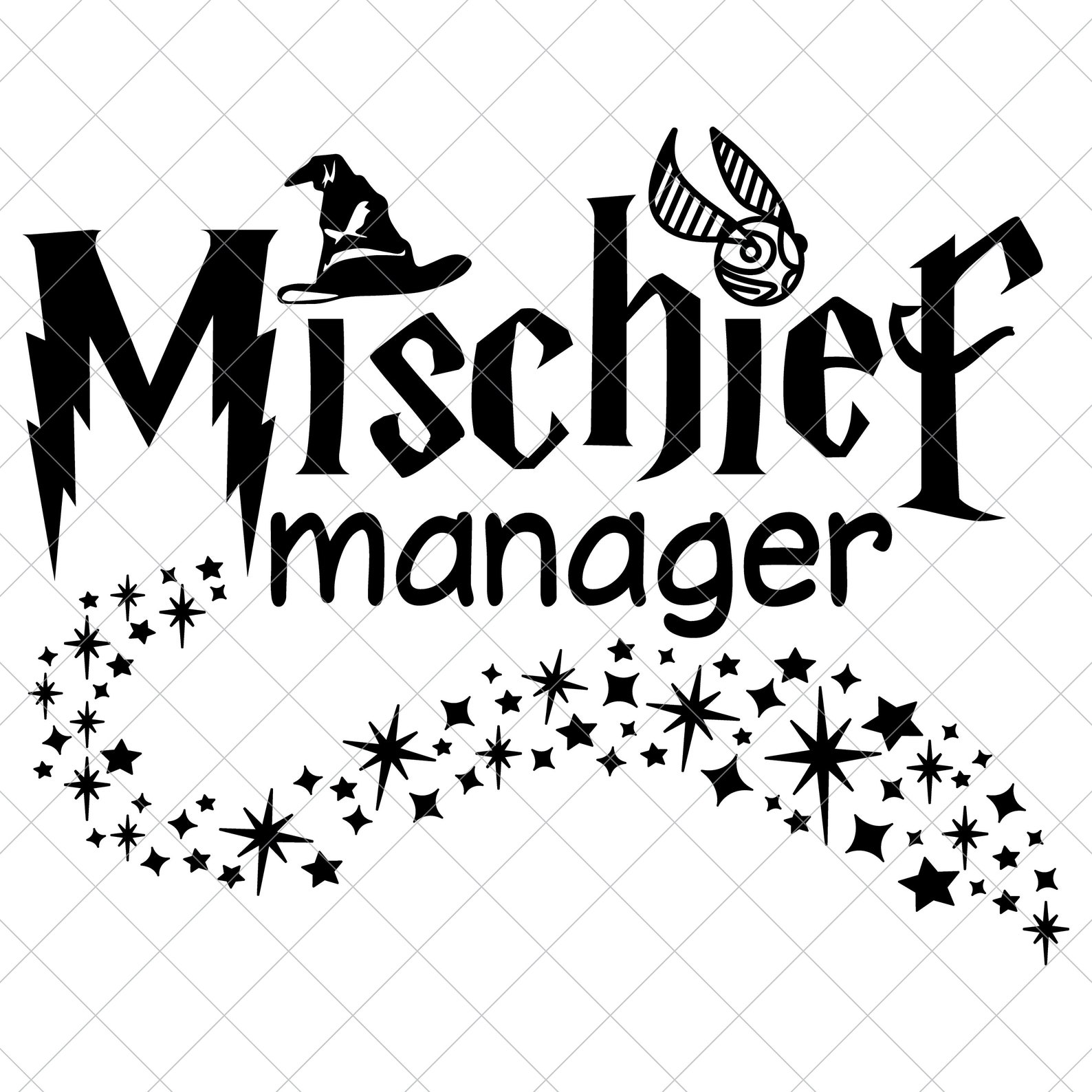 Mischief Manager Saying Digital Cut File for | Etsy