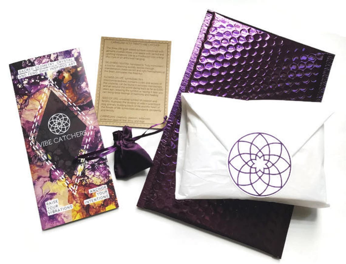 Snow Quartz Tube Torus Sacred Geometry Art, Crystal Mobile, Gold White ...