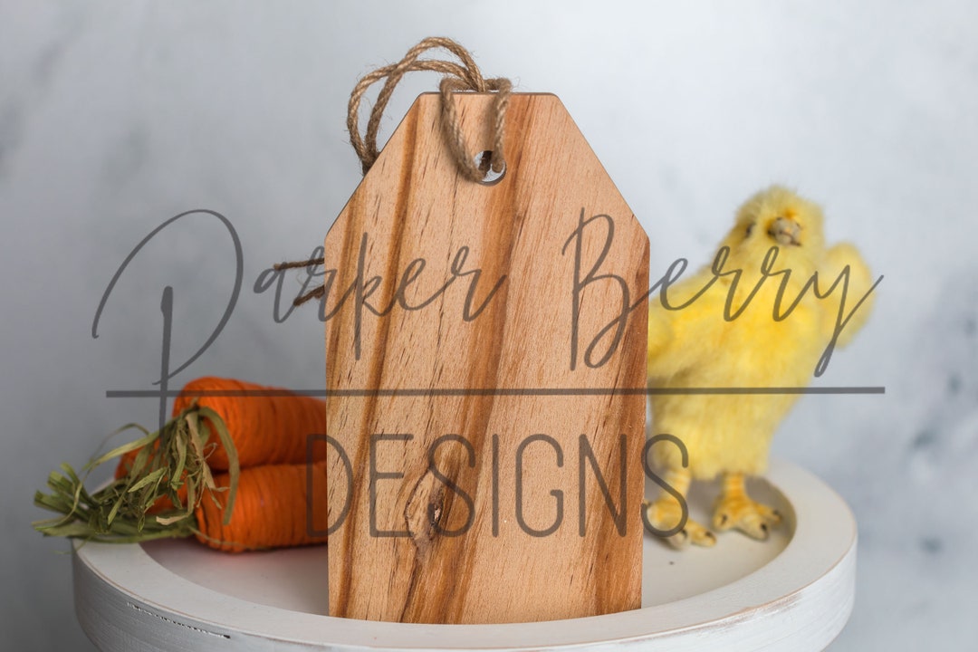 Blank Wood Tag Spring Easter Farmhouse Tray Digital Download, Mock up ...