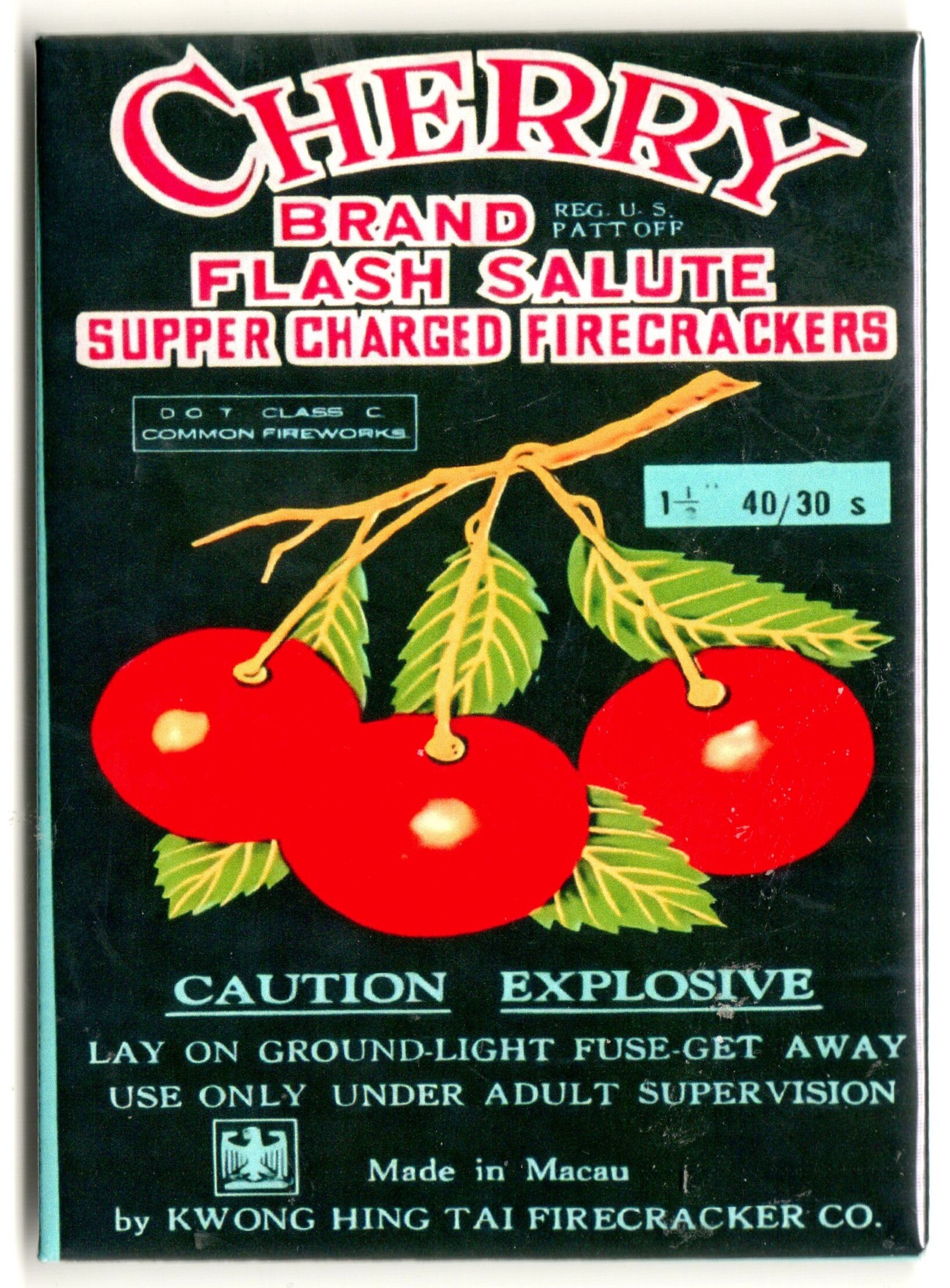 Handmade Cherry Brand Firecracker Label Metal Fridge Magnet 2.5 X 3.5 ...