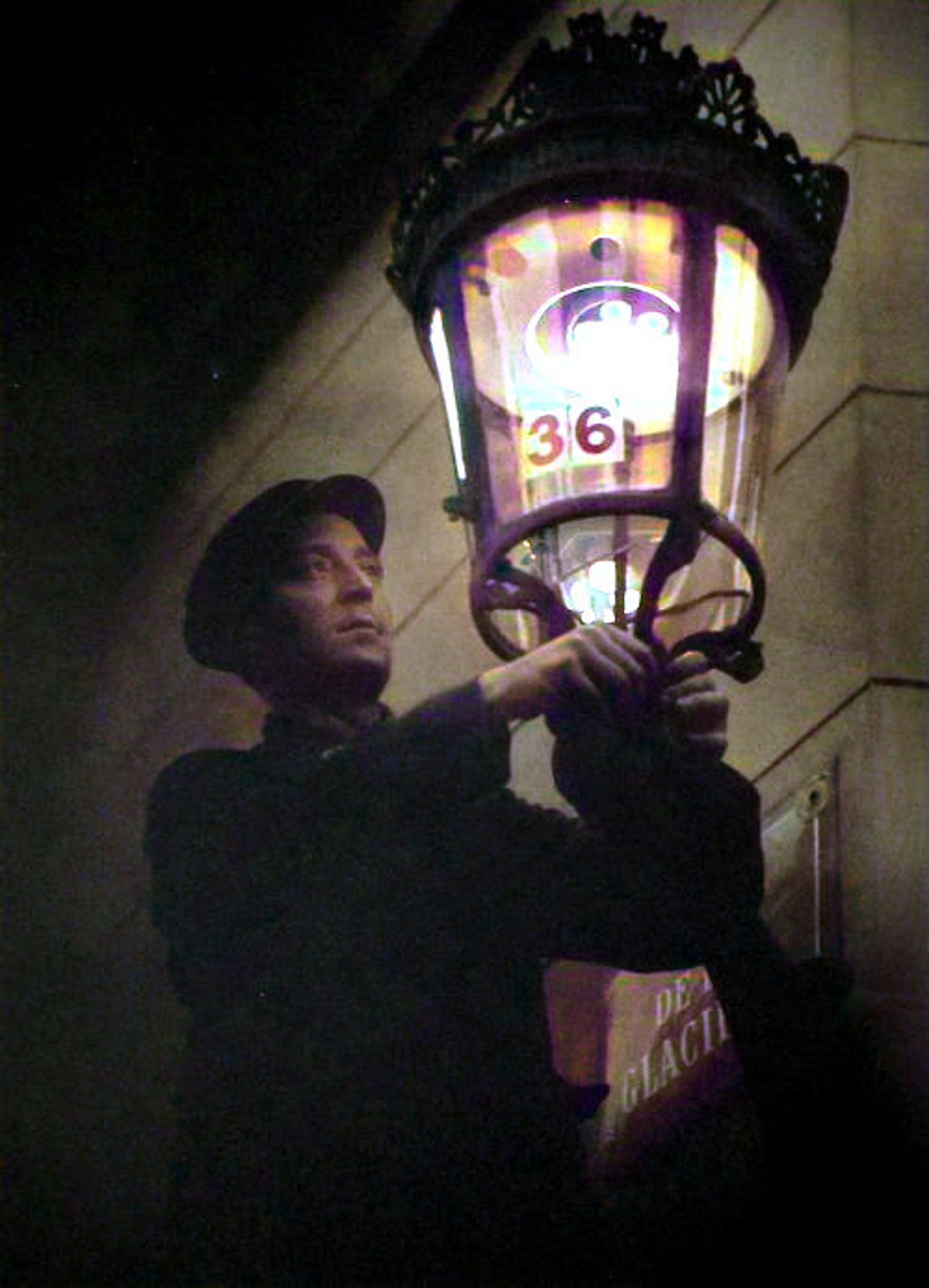 Vintage Lamplighter on Street Lighting Lamp I Colored It and Put It on ...