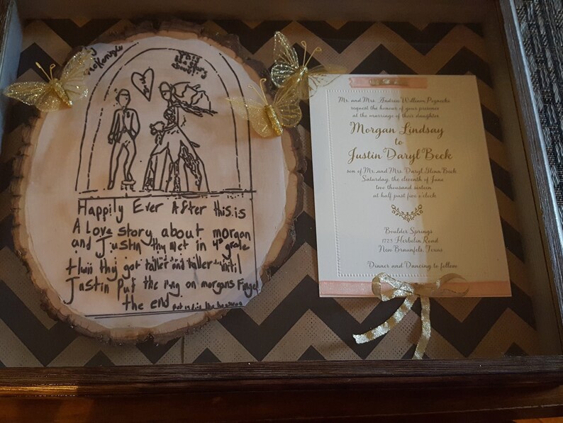 Shadow Box Frame- Custom Wedding Invitation Keepsake - Etsy