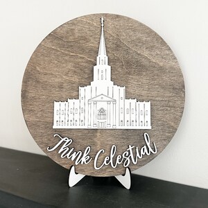 Think Celestial Temple Plaque, Lds Temple, Custom Gift, Wedding Gift - Etsy