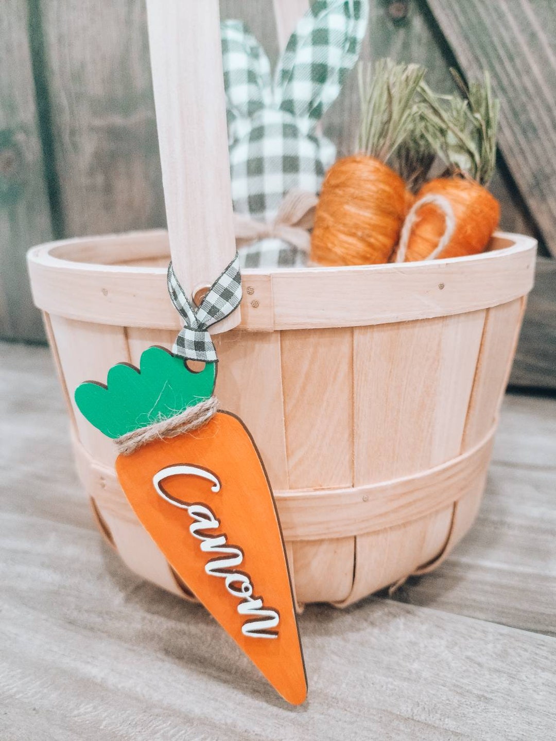 Customized Easter Basket Tags, Carrot Tags - Etsy
