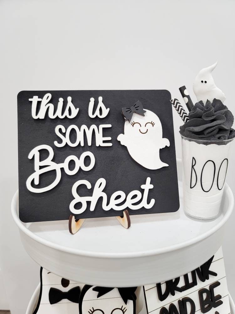 Boo Sheet Tier Tray Halloween Tier Tray Ghost Tier Tray - Etsy