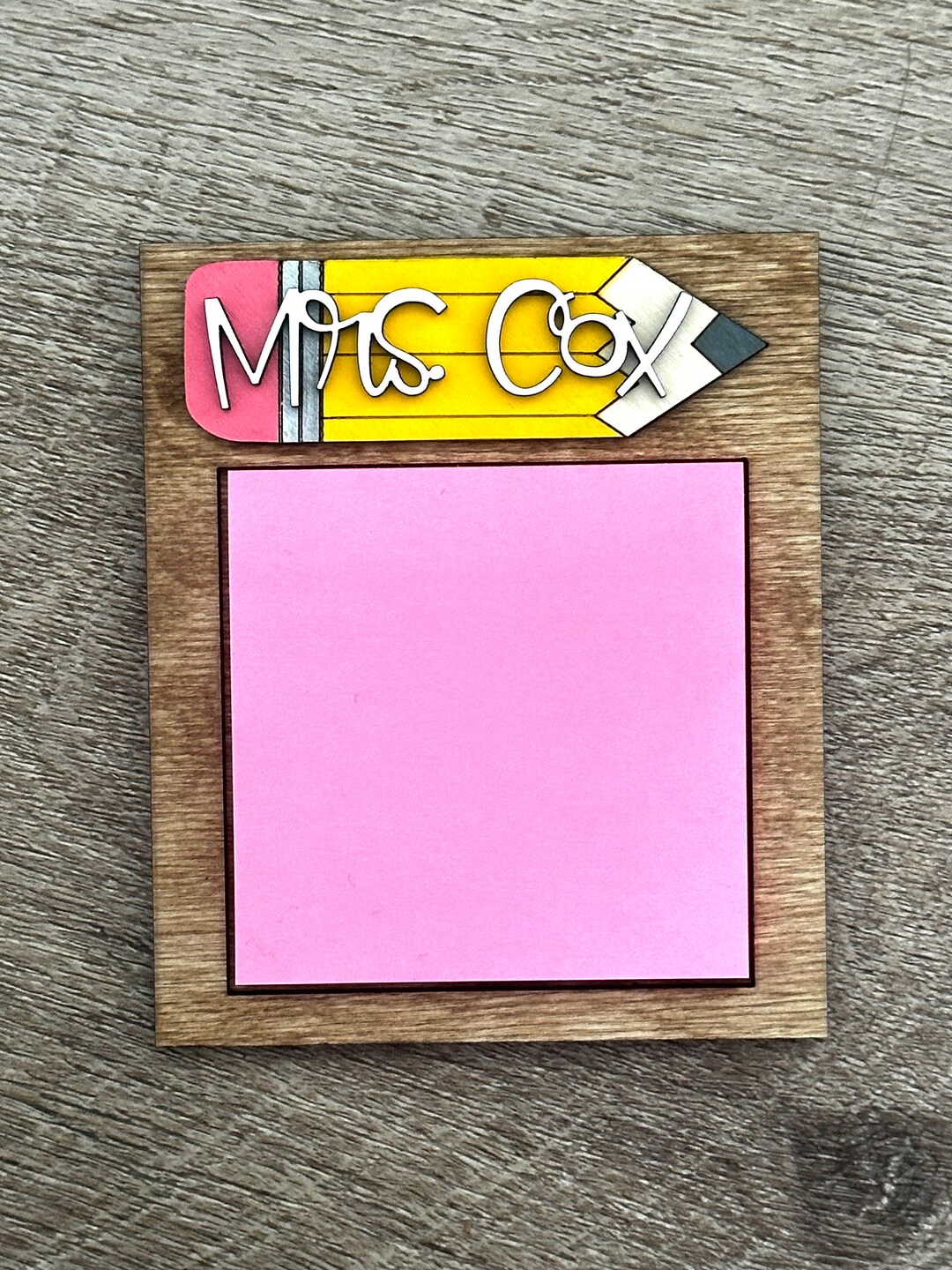 Teacher Sticky Note Holder, End of Year Teacher Gift, Teacher ...