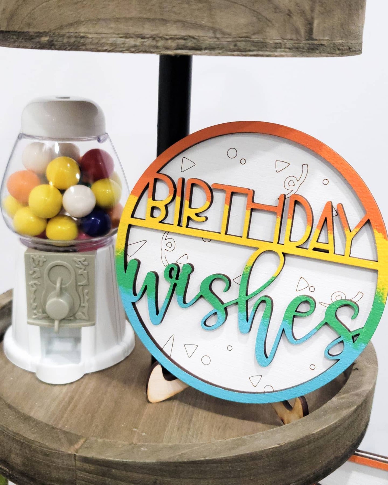 Birthday Tiered Tray Decor Happy Birthday Mini Birthday - Etsy
