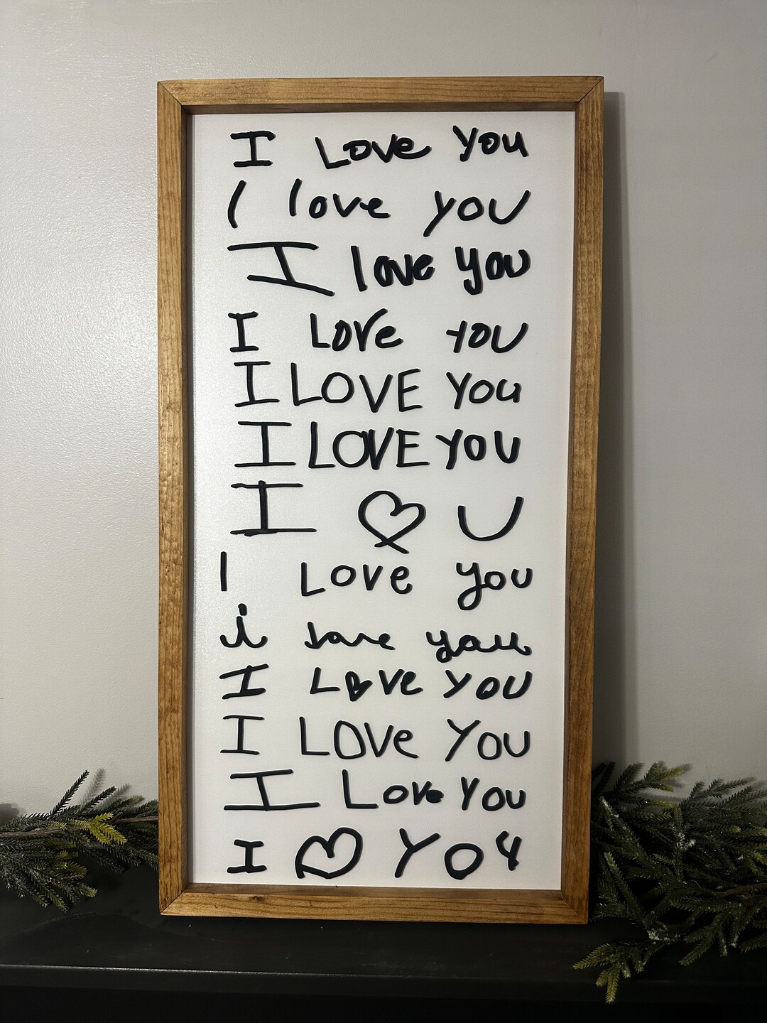 Laser Cut I Love You Framed Sign, Custom Love Sign - Etsy