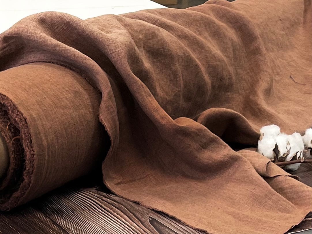 Linen Fabric Light Brown Washed Softened Linen Fabric Fabric - Etsy