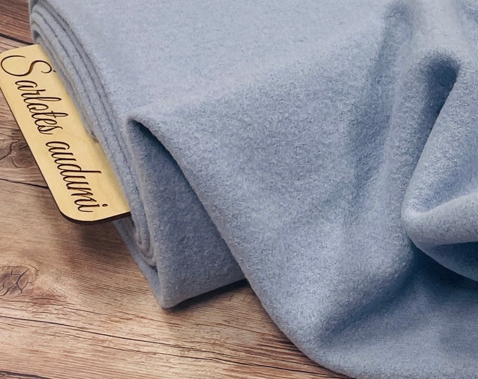 Blue Wollwalk , Wool Fabric, Virgin Wool , by the Meter or Yard - Etsy
