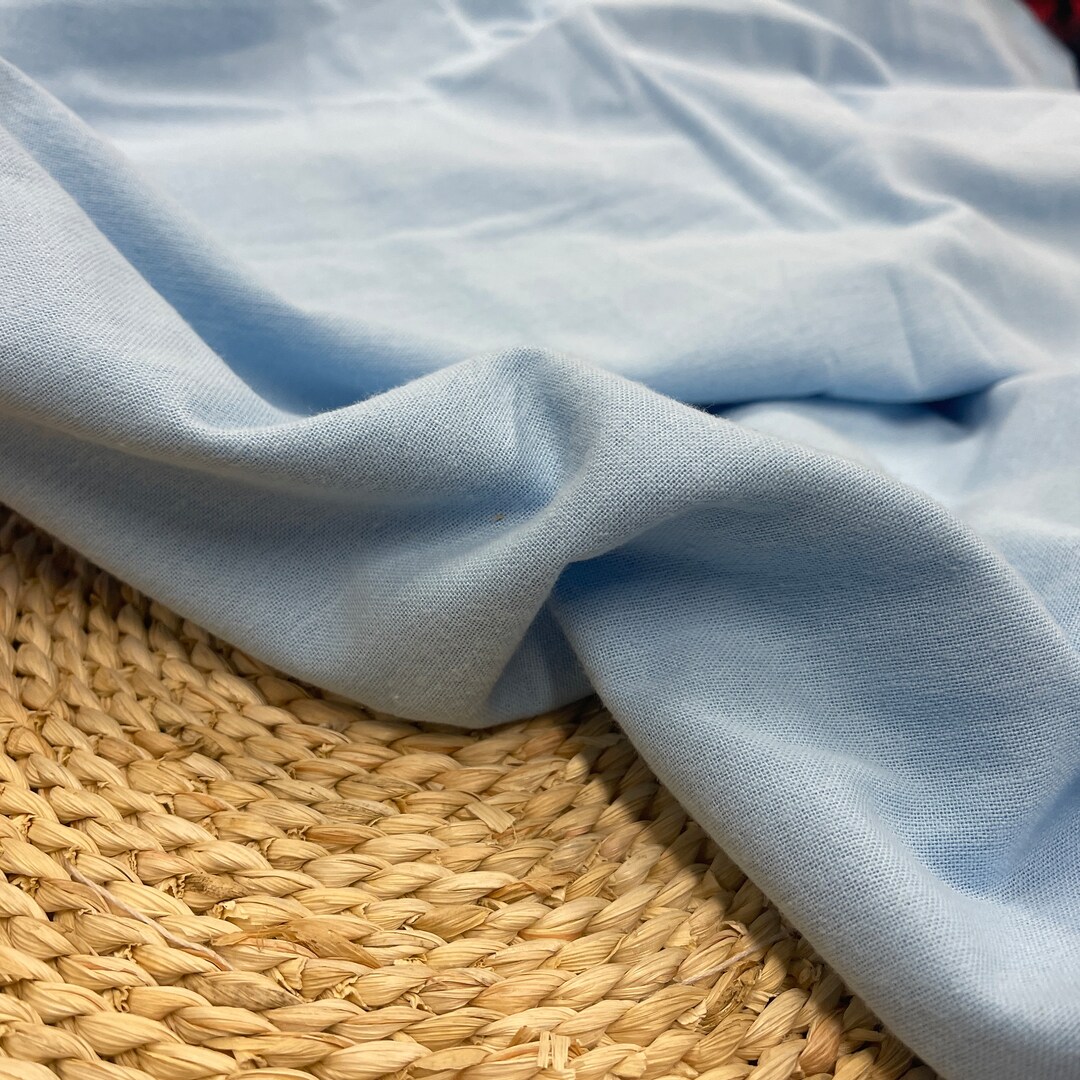 100% Cotton Flannel Fabric by the Yard or Meter-blue Flannel - Etsy