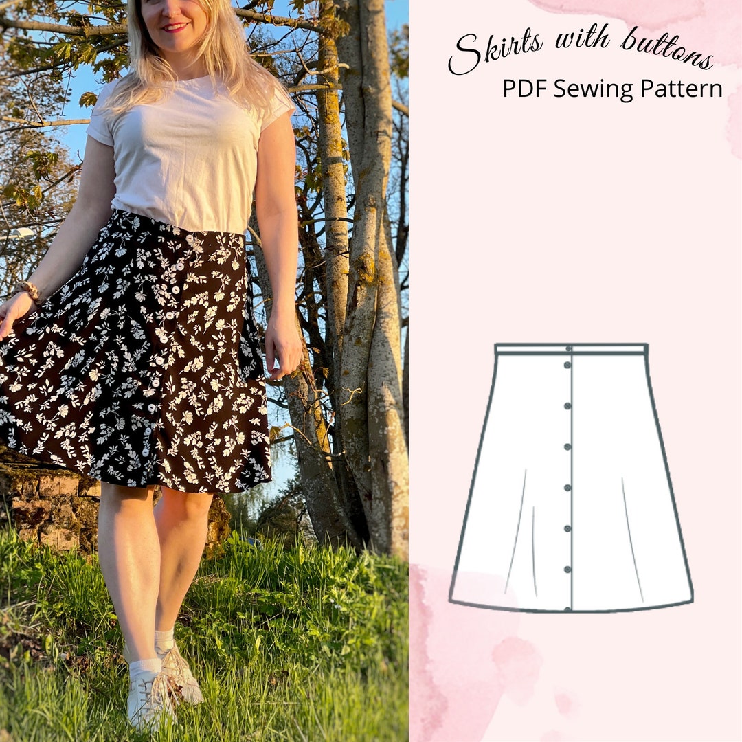 Sewing Pattern Skirt Pattern PDF, Sewing Patterns - Etsy
