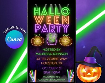 Rave Party Invitation - Etsy