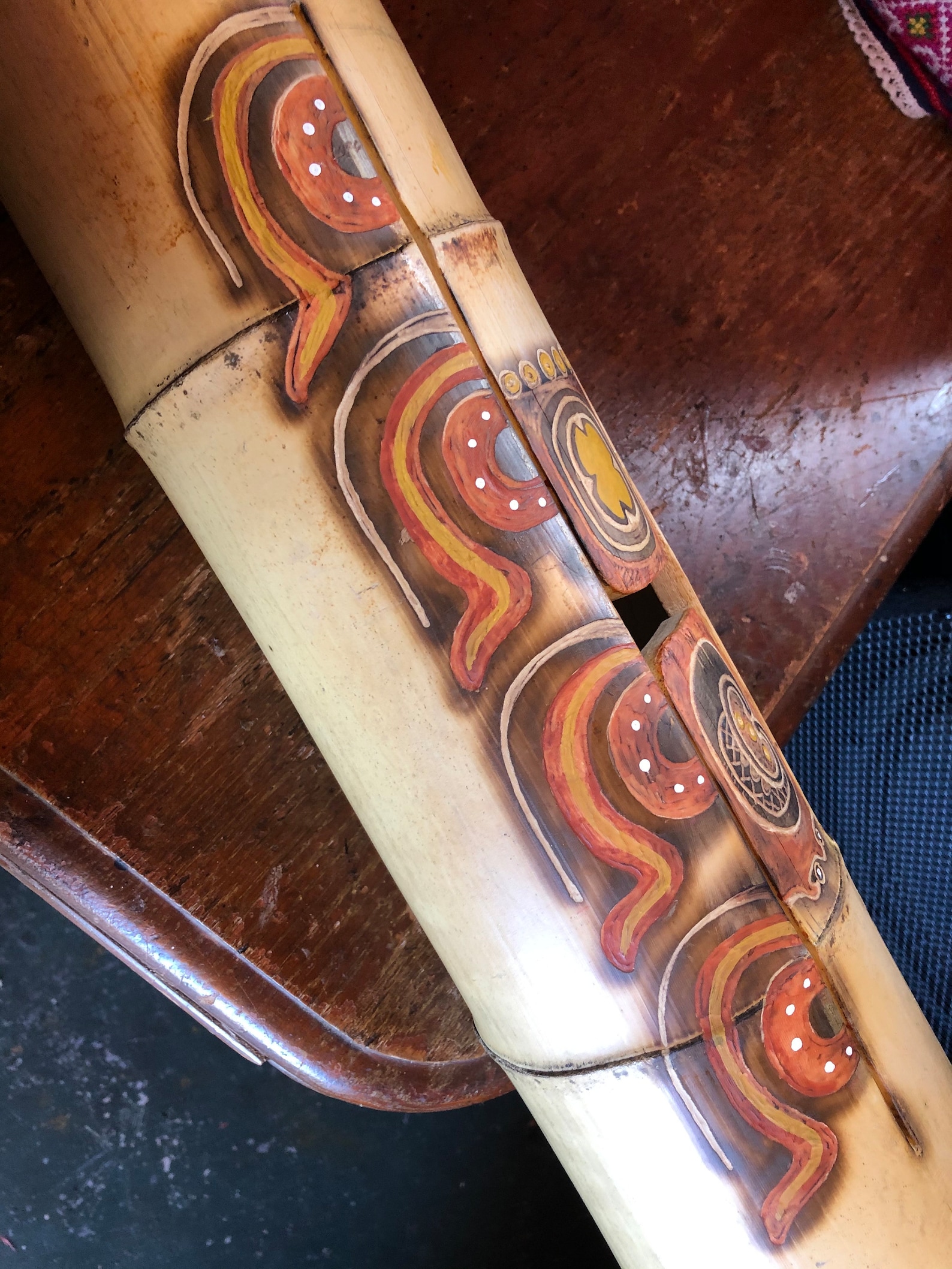 TEPONAZTLI (bamboo Drum) Made to Order! Artwork: Engraved, Burned ...