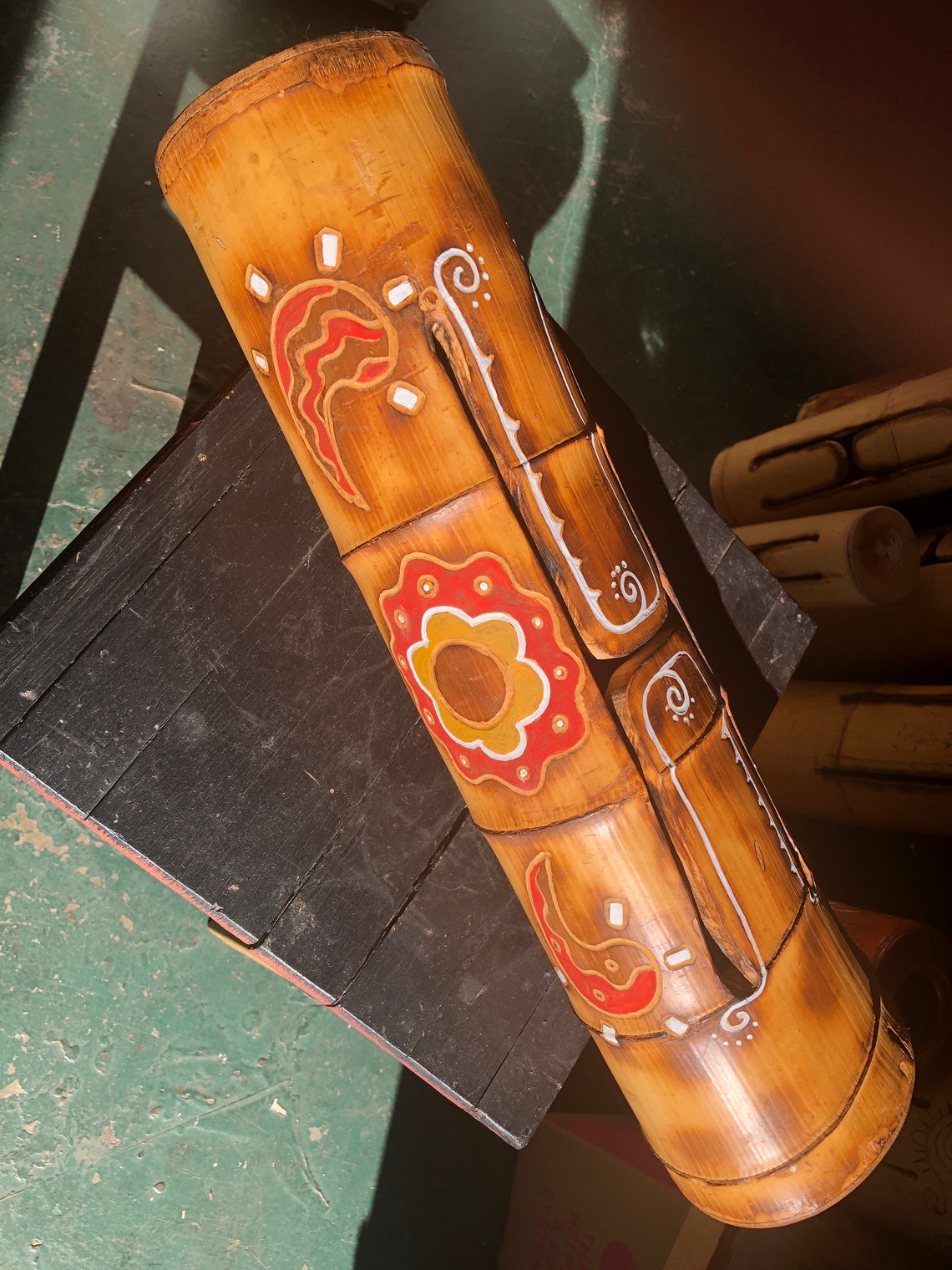 TEPONAZTLI (bamboo Drum) Made to Order! Artwork: Engraved, Burned ...