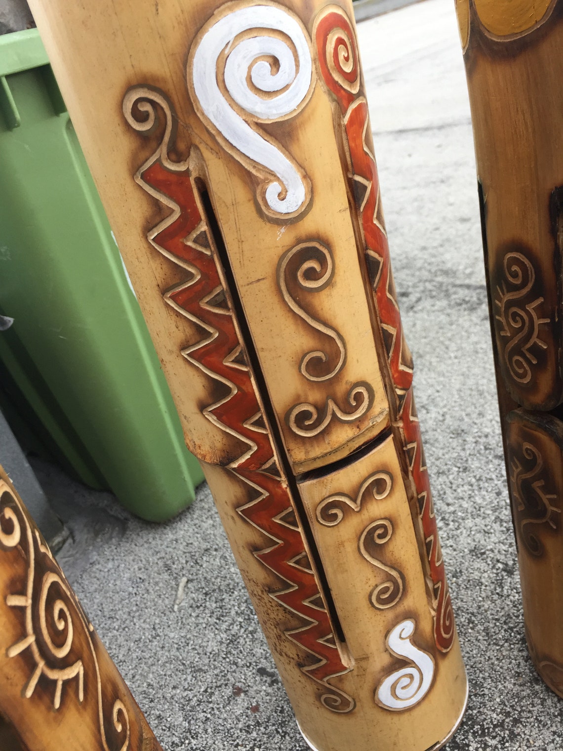 TEPONAZTLI bamboo Drum Made to Order Artwork: Engraved - Etsy Israel