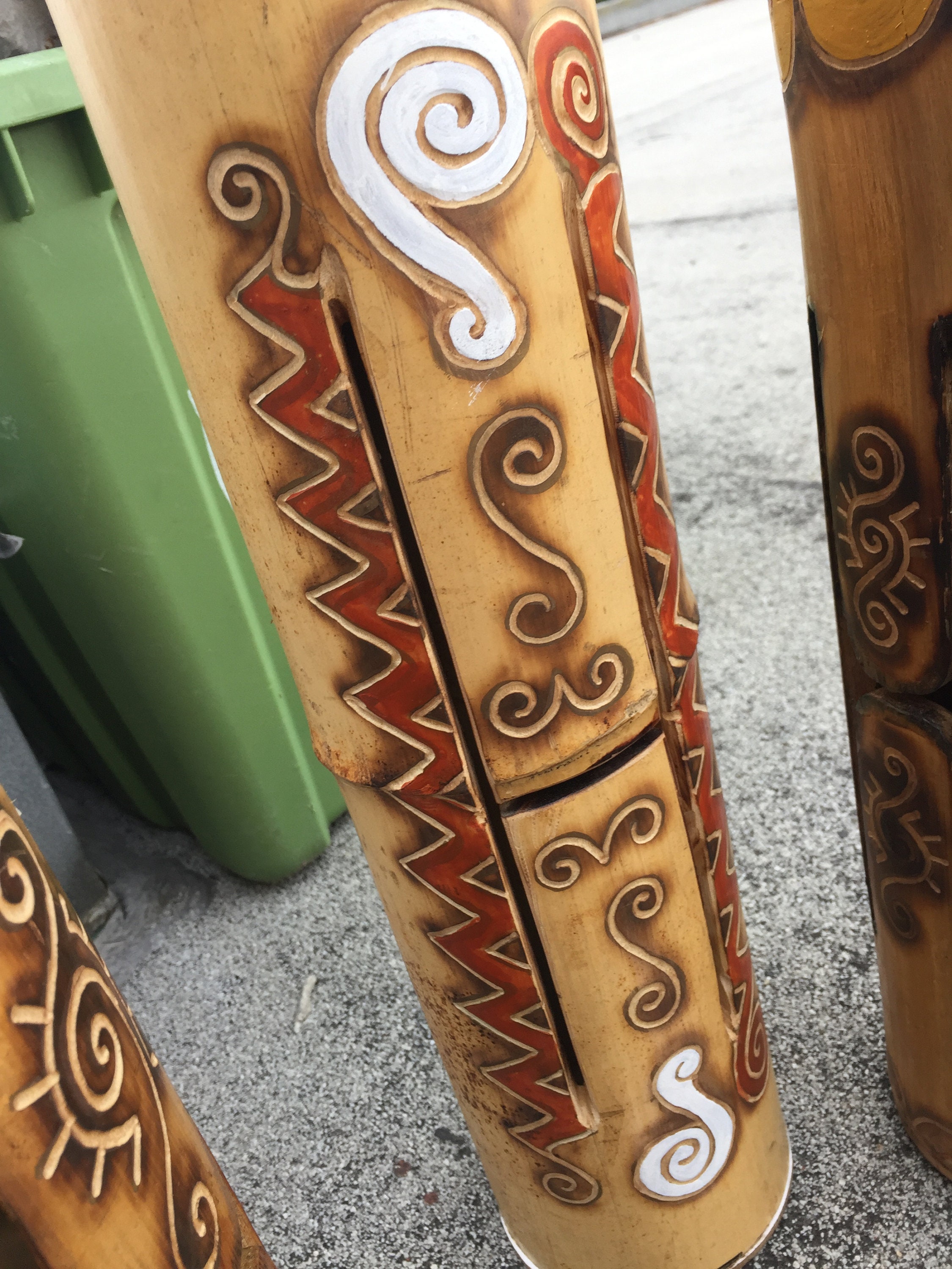 TEPONAZTLI bamboo Drum Made to Order Artwork: Engraved, Burned ...