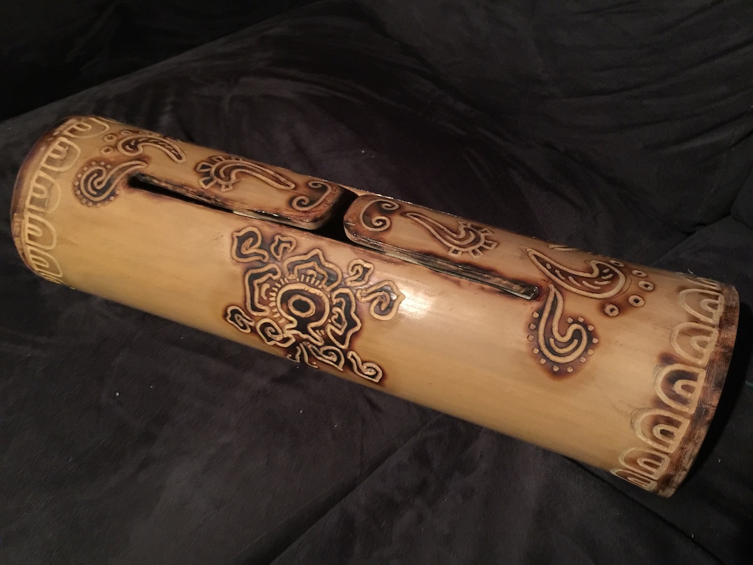 TEPONAZTLI (aztec/maya Tongue Drum) Engraved Native Designs (MADE to ...