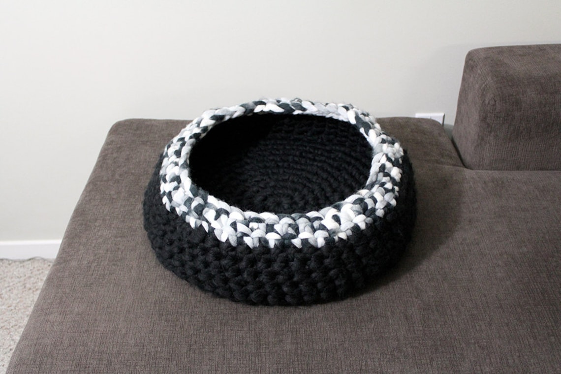 Pet Bed Crochet Pattern Cozy Pet Bed Cat Bed Crochet - Etsy