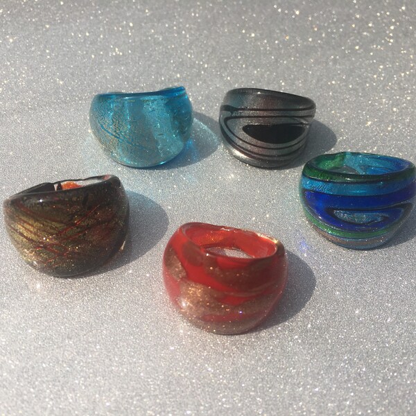Fused Glass Ring - Etsy