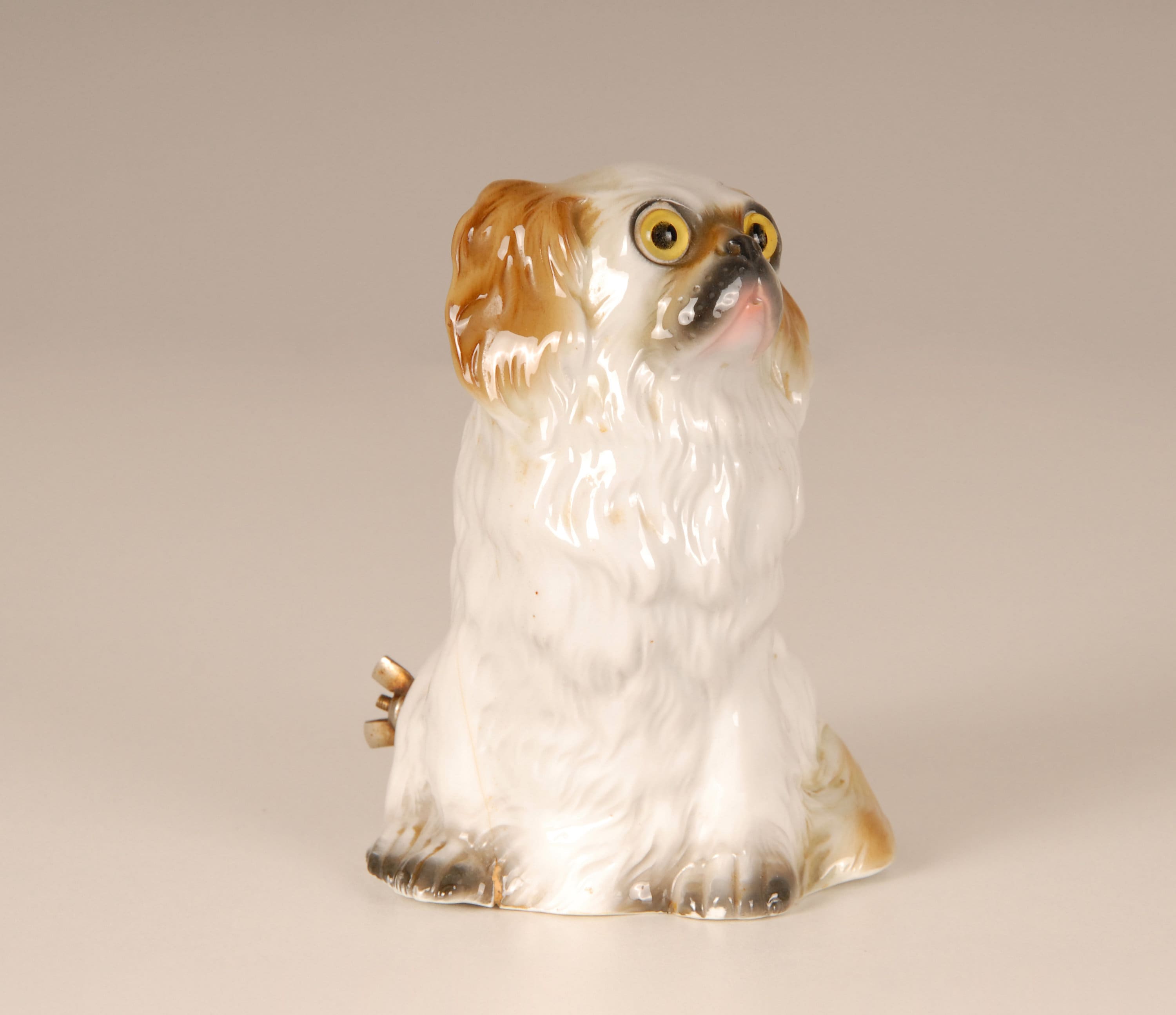 Antique Fragance Perfume Lamp German Porcelain Dog Figurine Animal Art ...