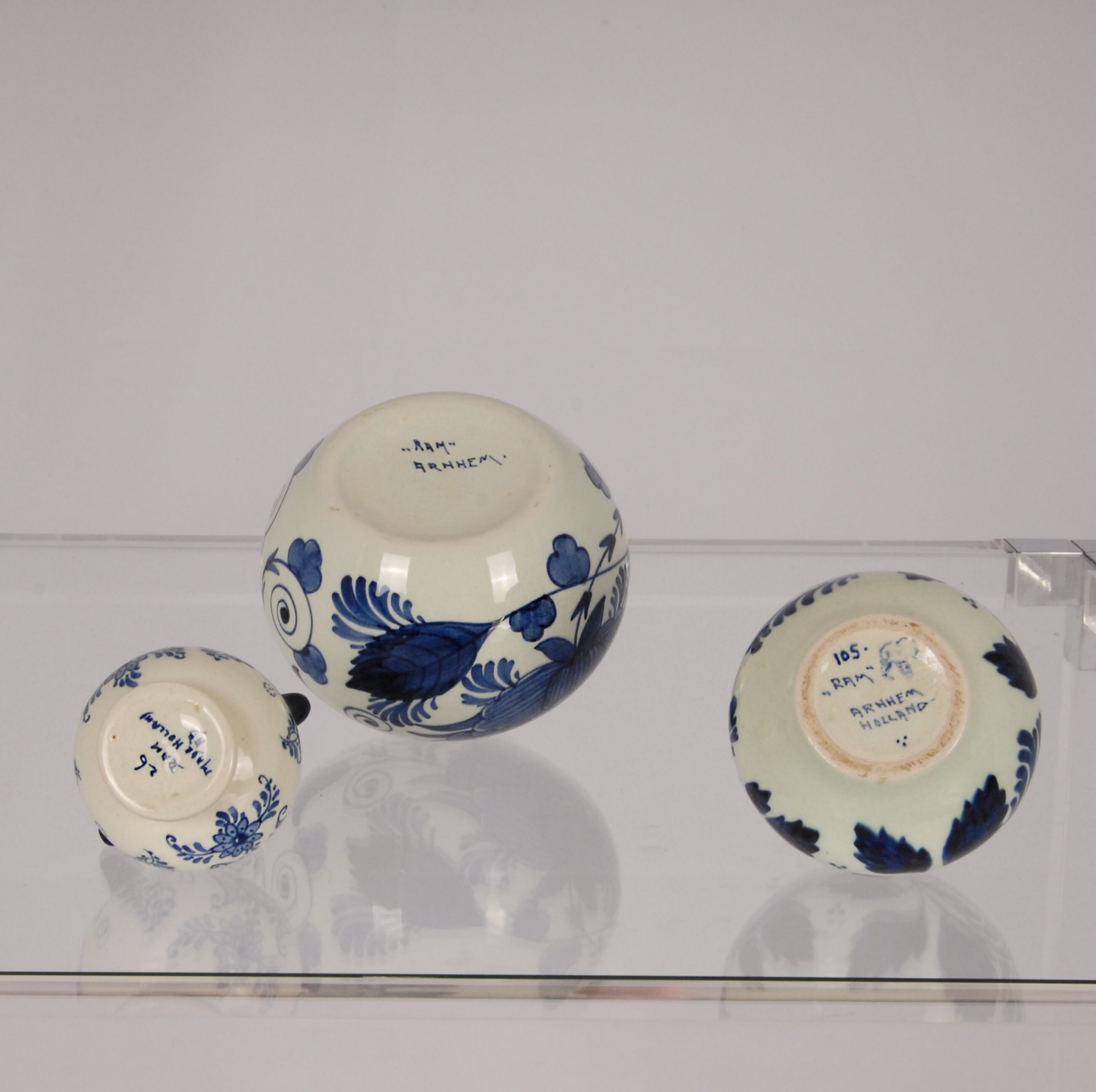 Art Deco Delft Vases Dutch Delftware Blue and White Chinoiserie - Etsy