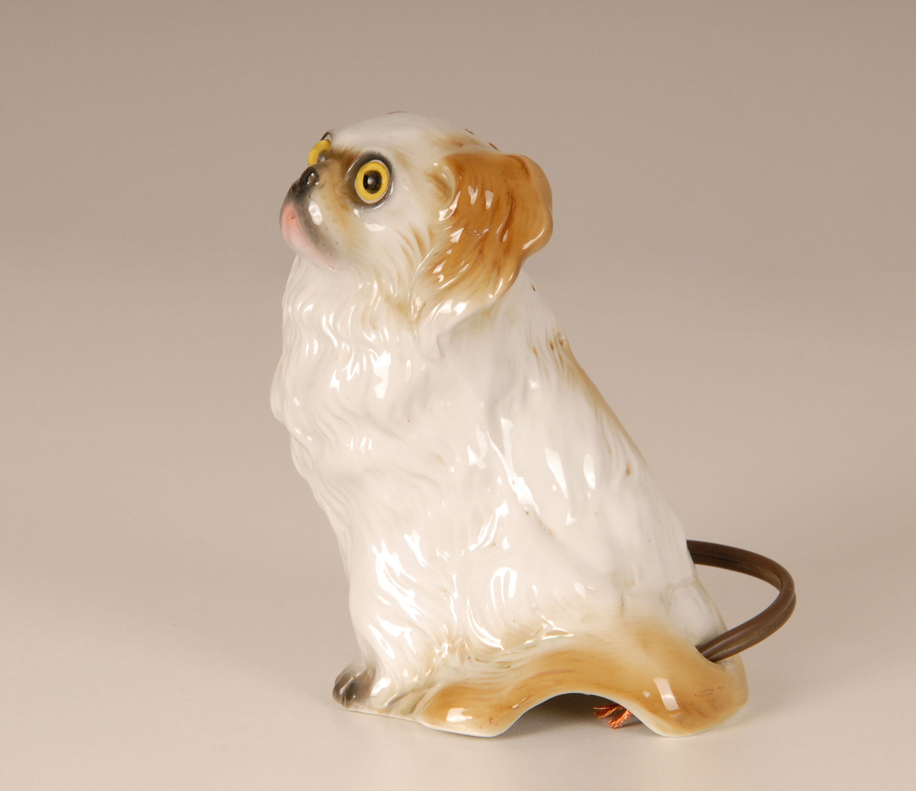Antique Fragance Perfume Lamp German Porcelain Dog Figurine Animal Art ...