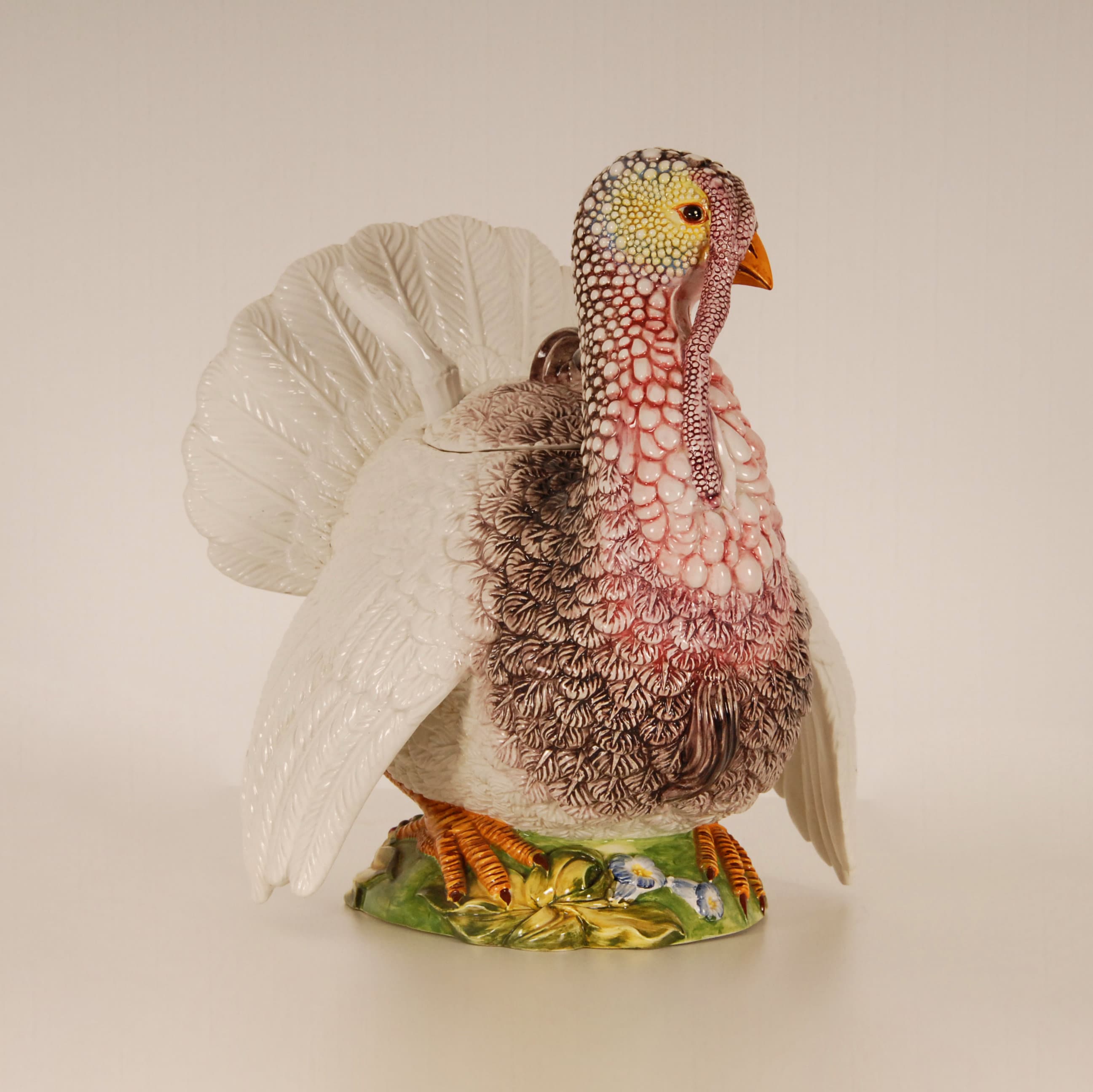 Vintage Italian Ceramic Animal Figurine Turkey Porcelain Bird Figure ...