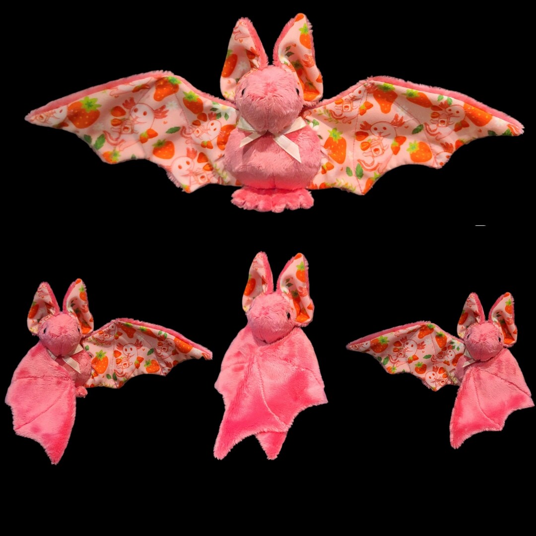 Strawberry Milk Bat, Strawberry Bat, Strawberry Axolotl Bat, Axolotl ...