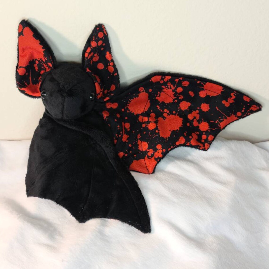 Blood Spatter Bat Bat Plushie Cuddle Buddy Birthday | Etsy