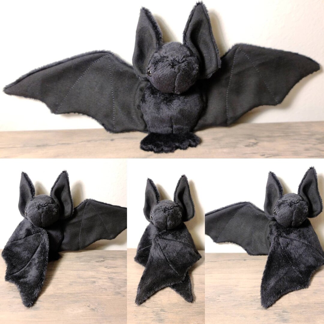 Solid Color Bat, Black Bat, Cuddle Buddy, Bat Buddy, Bat Plushie ...