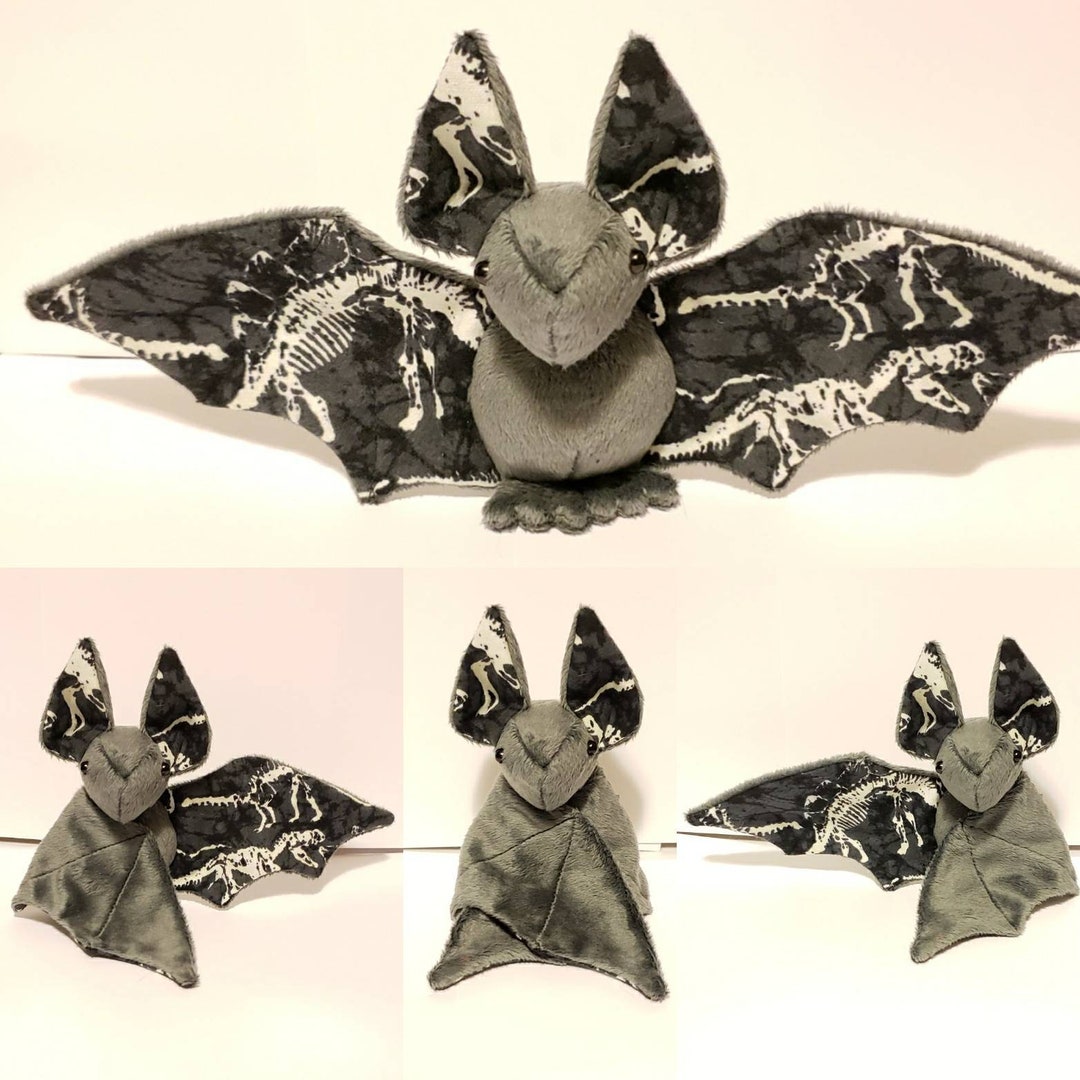 Dino Bat, Skeleton Bat, Dino, Dinosaur, Bat, Stuffed Bat, Beanie Bat ...