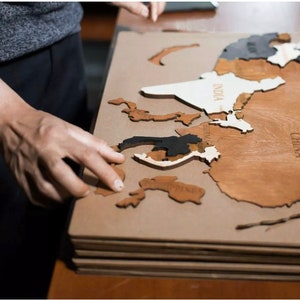World Map Made From Craft Wood Home Decor - Etsy