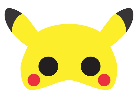 Pikachu Pokemon Printable Mask | Etsy
