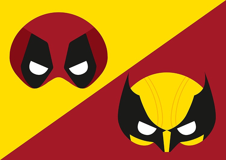 Deadpool & Wolverine PRINTABLE Mask (digital Download) - Etsy