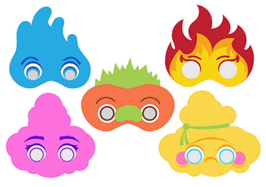 Elemental PRINTABLE Masks (digital Download) - Etsy