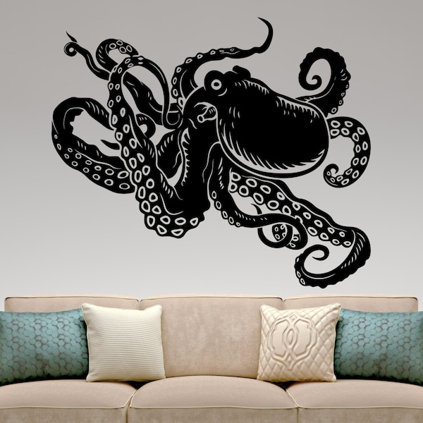 Octopus Wall Decal - Etsy